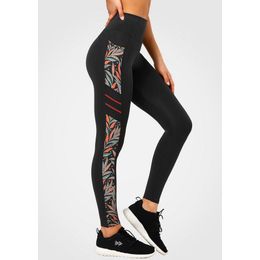 Yvette Leggings Printed Damen Sporthose mit Tache Blickdicht high waist 314C06