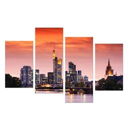Bilderdepot24 Leinwandbild Frankfurt Skyline