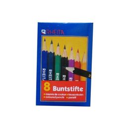 Rheita Buntstift 40 (5x 8) Mini Dreikant Buntstifte Malstift Farbstift 9cm lang