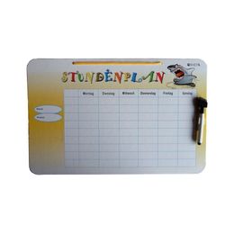 Rheita Pinnwand Whiteboard Stundenplan abwischbar mit Folienstift