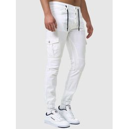 John Kayna Cargojeans Herren Cargo Hose Slim Fit Utility Jeans Männer Chino Herrenhose Stoff (Chino Cargohose Streetwear