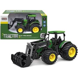 LEAN Toys Spielzeug-Traktor Traktor Landwirtschaftsfahrzeug Spielzeug Fahrzeug Krokodilzange