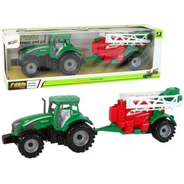 LEAN Toys Spielzeug-Traktor Traktor Spielzeug Friktionsantrieb Bauernhofspielzeug Bauernhof