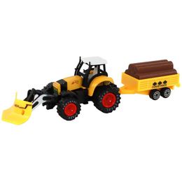 LEAN Toys Spielzeug-Traktor Traktor Anhänger Bagger Bulldozer Landwirtschaft Spielzeug Bauernhof