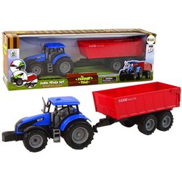 LEAN Toys Spielzeug-Traktor Traktor Anhänger Landwirtschaft Spielzeug Ernte Bauernhof Fahrzeug