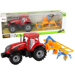 LEAN Toys Spielzeug-Traktor Traktor Spielzeug Anhänger Schrader Reibungsantrieb Landwirtschaft