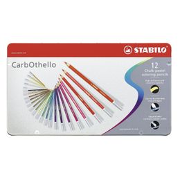 Stabilo Stabilo 1412-6 Pastellkreidestift CarbOthello 12er Metall-Etui Wischbezug