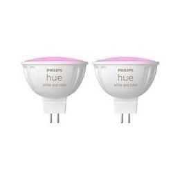 Philips Hue White & Col. Amb. MR16 LED Lampe Doppelpack 2x400lm - Weiß