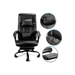 Randaco Bürostuhl Chefsessel Bürostuhl mit gepolsterten Armlehnen und Kopfunterstützung