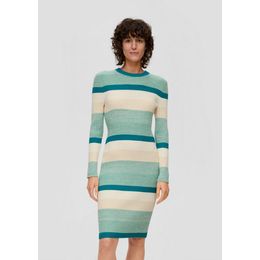 s.Oliver Minikleid Kleid mit Colour-Blocking Rippbündchen