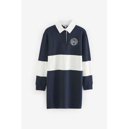 next Blusenkleid Langärmeliges T-Shirtkleid Poloshirt Rugbyshirt (1-tlg)