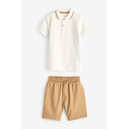 next Shirt & Shorts Kurzärmeliges Polohemd und Shorts im Set (2-tlg)