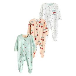 next Schlafoverall 3 Baby-Schlafanzüge mit Zwei-Wege-Reißverschluss (3-tlg)