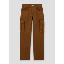 s.Oliver Stoffhose Pete: Twill-Hose mit Cargotaschen Garment Dye