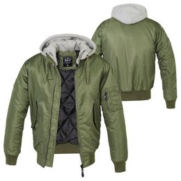 Brandit Outdoorjacke Brandit MA1 Pilotenjacke mit Kapuze Sweat Hooded