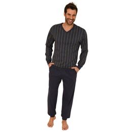 Normann Pyjama Normann Herren Schlafanzug in warmer Kuschel Interlock Qualität