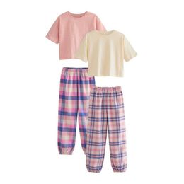 next Pyjama Karierte Pyjamas aus Webstoff im 2er-Pack (4 tlg)
