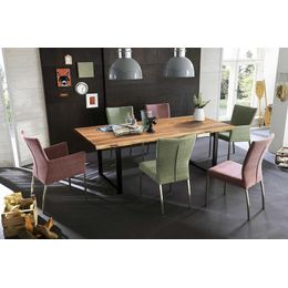 SIT 07199-99-Z Esstisch Baumkante massiv Akazie natur 180 x 90 schwarz