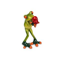 formano Sammelfigur Lustige Frösche Figur Frosch mit Herz in Händen Poly 13 cm verliebt