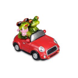 formano Sammelfigur formano lustige Frösche Figur Froschpaar im Auto rot Poly 13 cm
