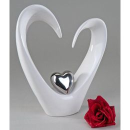 formano Dekofigur Moderne Tischdeko Herzform zum stellen 33 cm Herz Heart Liebe
