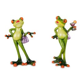 formano Sammelfigur formano 2er Set lustige Frösche Froschpaar Lady Duo Figur Poly 15 cm