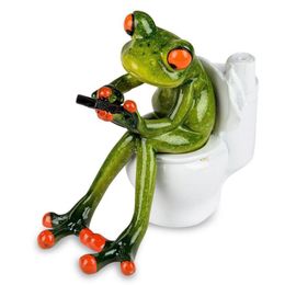 formano Sammelfigur formano lustige Frösche Figur Frosch auf Toilette Poly 13 cm WC