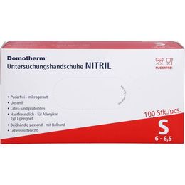 Domotherm Unt.Handschuhe Nitril unste.pf S blau 100 St