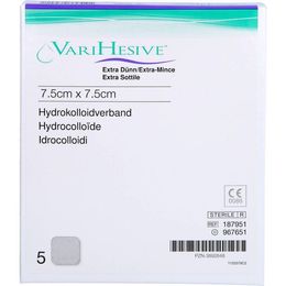 Varihesive extra dünn 7,5x7,5 cm Hkv hydroaktiv 5 St
