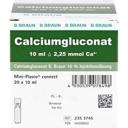 B.Braun Calciumgluconat 10% Mpc Injektionslösung 20X10 ml