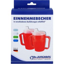 Dr. JUNGHANS Einnehmebecher m.2 Griffen+Deckel 4mm milchig 1 St