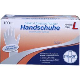 PARAM Handschuhe Einmal Latex gepudert L 100 St