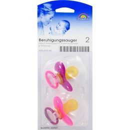 Büttner-Frank Beruhigungssauger Kirsche Lat.6-18 M.bicol.pink 2 St