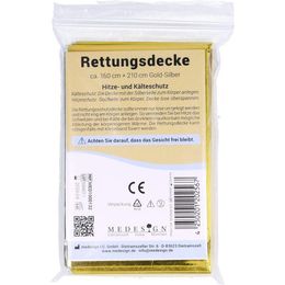 Rettungsdecke 160x220 cm gold/silber 1 St