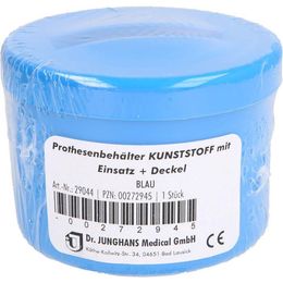Dr. JUNGHANS Prothesenbehälter Kunststoff mit Deckel blau 1 St