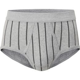 Herren Slip hellgrau-gestreift, Gr&ouml;&szlig;e 10