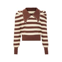 nolie Pullover Damen Größe XS/S hellbeige / braun
