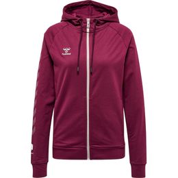Hummel Sportsweatjacke 'Move' Damen Gr&ouml;&szlig;e XS beere / wei&szlig;