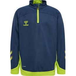Hummel Sportsweatshirt Jungen Größe 140 blue denim / limette