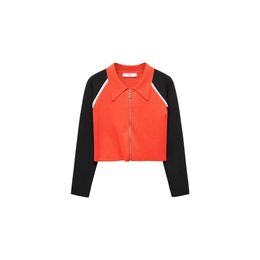 Mango Strickjacke 'Hentai' Damen Gr&ouml;&szlig;e XL rot / schwarz / wei&szlig;