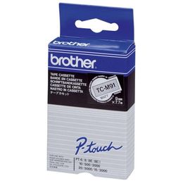 Brother Marker Schriftbandkassette Brother 9mm farblos matt/schwarz