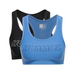 Hummel Sport-BH 'Tola' Damen Gr&ouml;&szlig;e L blau / schwarz