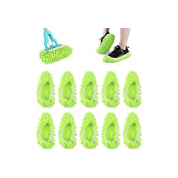 Daisred Schuhüberzieher 10 Stück Wischmopp-Hausschuhe für Bodenreinigung Waschbar