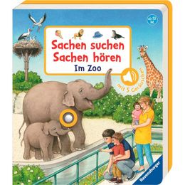 RAVENSBURGER VERLAG Sachen suchen, Sachen hören: Im Zoo - Frauke Nahrgang, Pappband