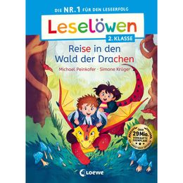 Loewe Leselöwen 2. Klasse - Reise in den Wald der Drachen - Michael Peinkofer, Gebunden