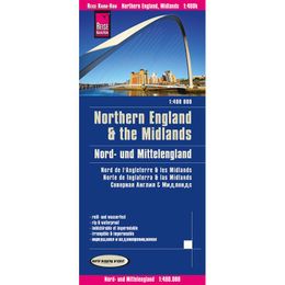 Reise Know-How Landkarte Nord- und Mittelengland / Northern England & the Midlands (1:400.000) - Reise Know-How Verlag Peter Rump, Karte (im Sinne von Landkarte)