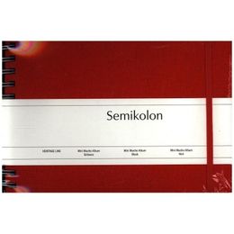 Semikolon Mini Mucho Album black orange, Gebunden