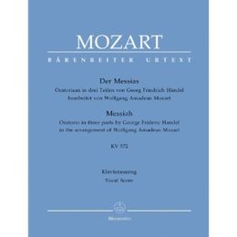 Bärenreiter Der Messias KV 572 (Mozart/Händel), Klavierauszug - Wolfgang Amadeus Mozart, Georg Friedrich Händel, Kartoniert (TB)
