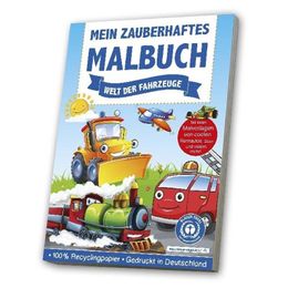 Mein zauberhaftes Malbuch - Welt der Fahrzeuge, Kartoniert (TB)