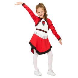 Exclusive Design by buttinette buttinette Kinderkleid "Cheerleaderin", rot/weiß